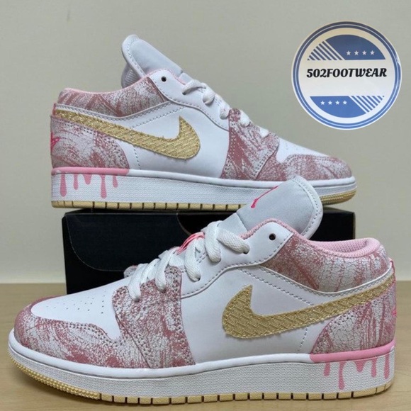 Jordan | Shoes | Nike Air Jordan Low Se Gs Ice Cream Paint Drip | Poshmark
